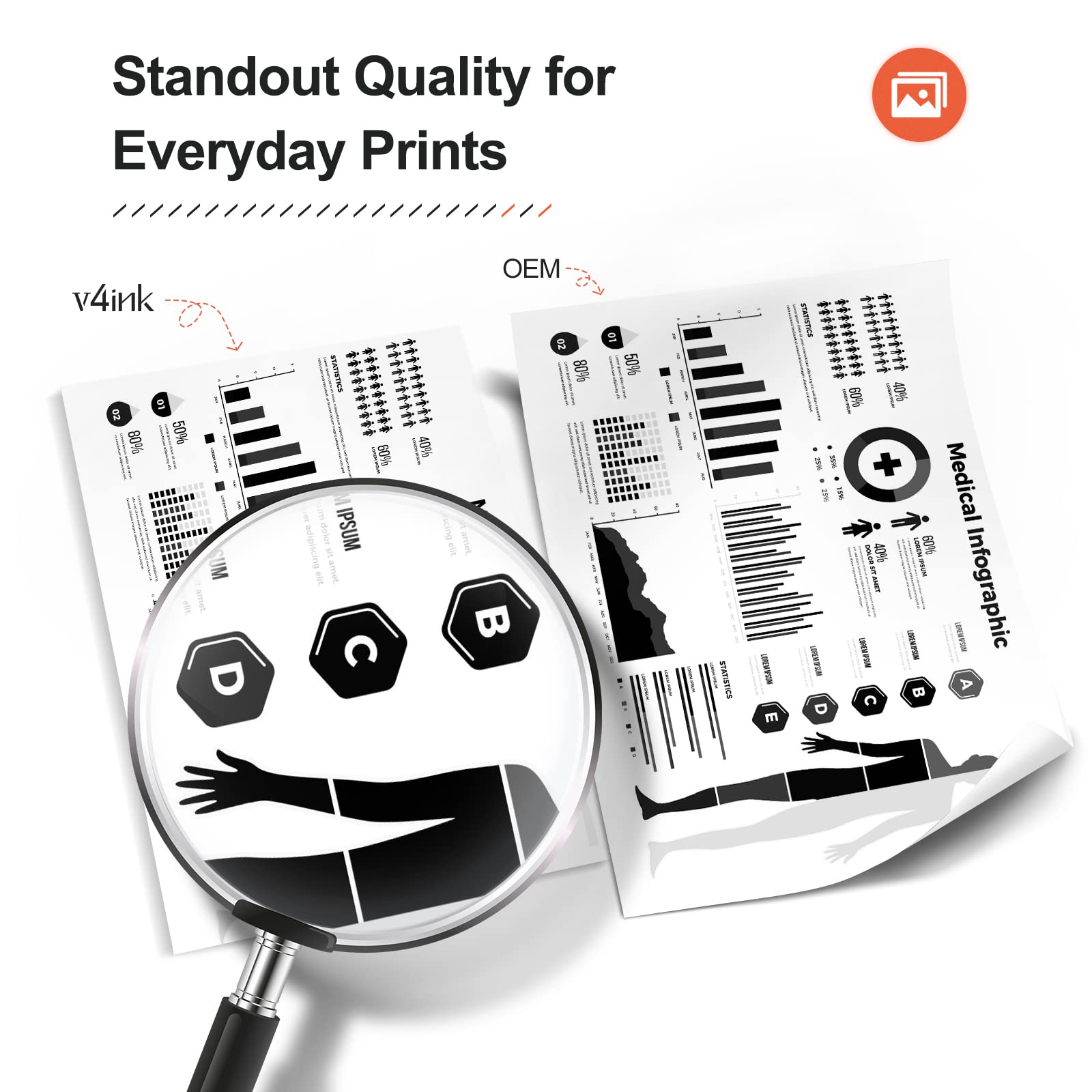 v4ink Compatible Drum Unit Replacement for Brother DR420 to use for HL-2240 HL-2240D HL-2270DW HL-2280DW MFC-7360N MFC-7460DN MFC-7860DW Brother IntelliFax-2840 2940 DCP-7060D DCP-7065DN Printer