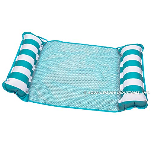 Aqua Original 4-in-1 Monterey Hammock Pool Float & Water Hammock – Multi-Purpose, Inflatable Pool Floats for Adults – Patented Thick, Non-Stick PVC Material – Light Blue