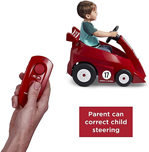 Radio Flyer Grow With Me Racer, Kids Battery Powered and Remote Control Ride On Toy, Red Toddler Ride On Toy For Ages 1.5-4 Years