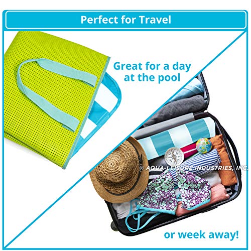Aqua Original 4-in-1 Monterey Hammock Pool Float & Water Hammock – Multi-Purpose, Inflatable Pool Floats for Adults – Patented Thick, Non-Stick PVC Material – Light Blue
