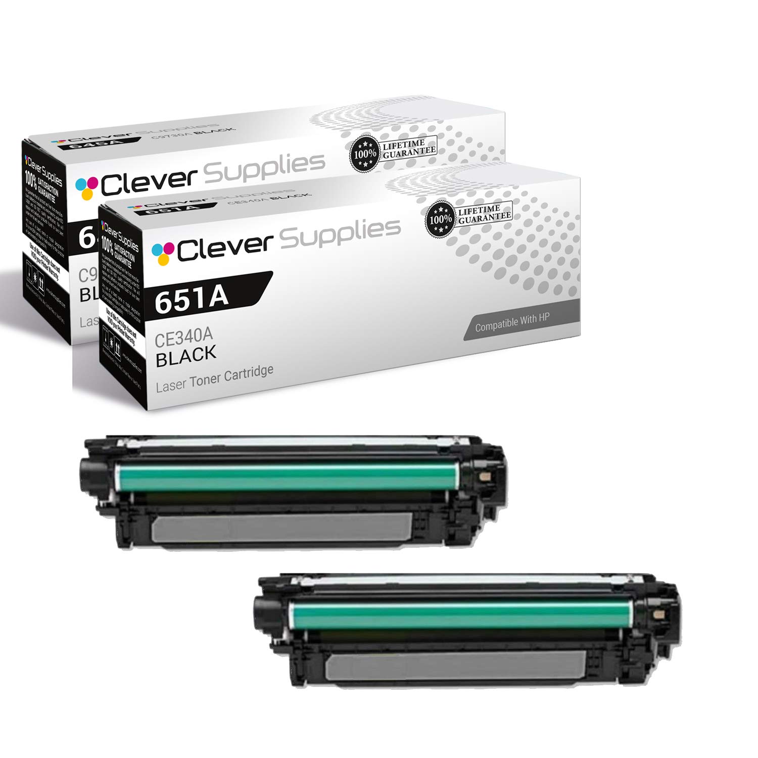CS Compatible Toner Cartridge Replacement for HP M775 CE340A Black HP 651A Color Enterprise 700 MFP M775F Enterprise 700 MFP M775Z M775 M775dn M775f 2 Set