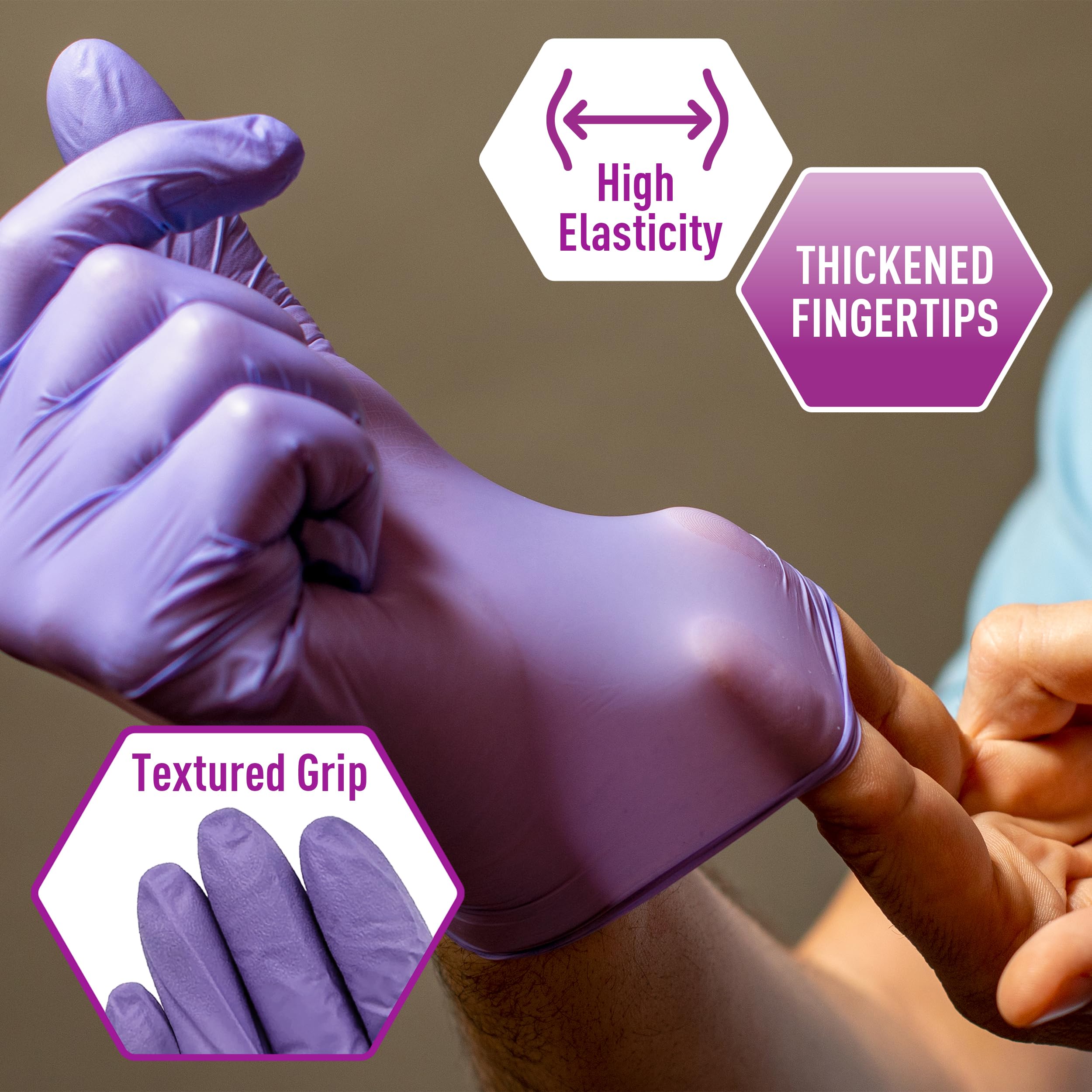 MedPride Powder-Free Nitrile Exam Gloves, Medium, Box/100