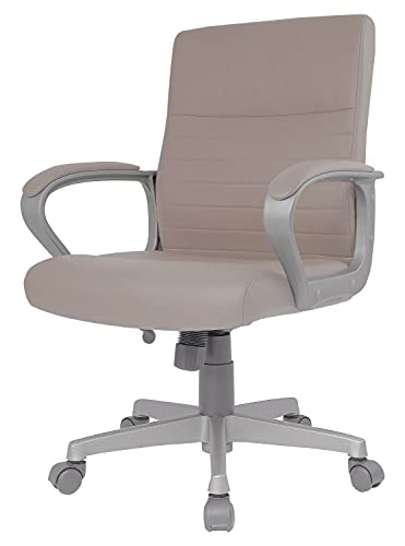 STAPLES Tervina Luxura Mid-Back Manager Chair, Taupe (56905)