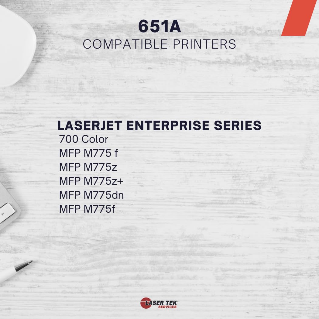Laser Tek Services Compatible Toner Cartridge Replacement for HP 651A CE340A Works with HP Laserjet Enterprise 700 Color MFP M775dn M775 f Printers (Black, 2 Pack) - 13,500 Pages