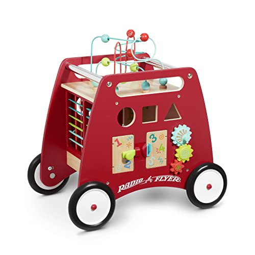Radio Flyer Deluxe Push & Play Cube Walker, Walker Toy for Ages 1-3