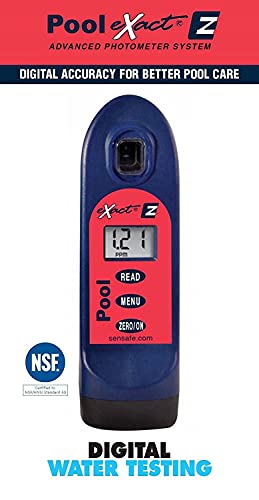 486201-K Exact® Pool EZ Photometer Starter Kit | 10 Parameters - F/C/T Chlorine, pH, Alkalinity, Calcium, Cyanuric, Copper, Salt, & Phosphate | 25 Tests Ea. w/o PO4, Cu, NaCl | NSF Certified