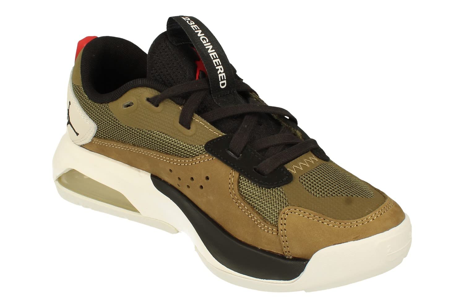 Nike Air Jordan 200E Womens Trainers DH7381 Sneakers Shoes (UK 4.5 US 7 EU 38, Medium Olive University red 261)