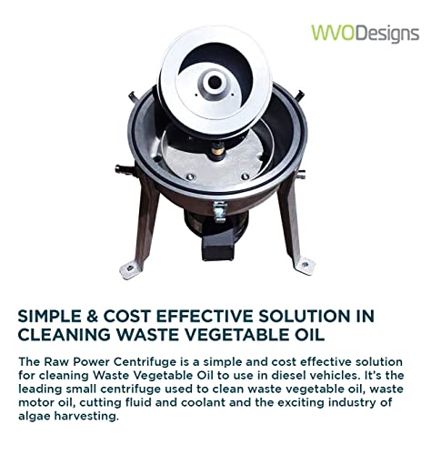 WVO Designs Waste Oil Centrifuge β Cleans Waste Vegetable Oils & Other Fluids β Extracts Dirt & Water β Processes Up to 25 Gallons/Hour