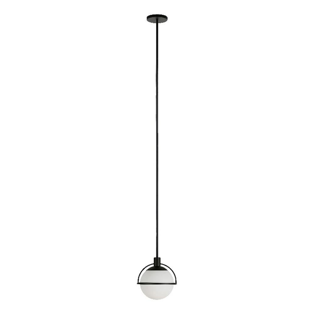 Cieonna Globe & Stem Floor Lamp with Glass Shade in Brass/White