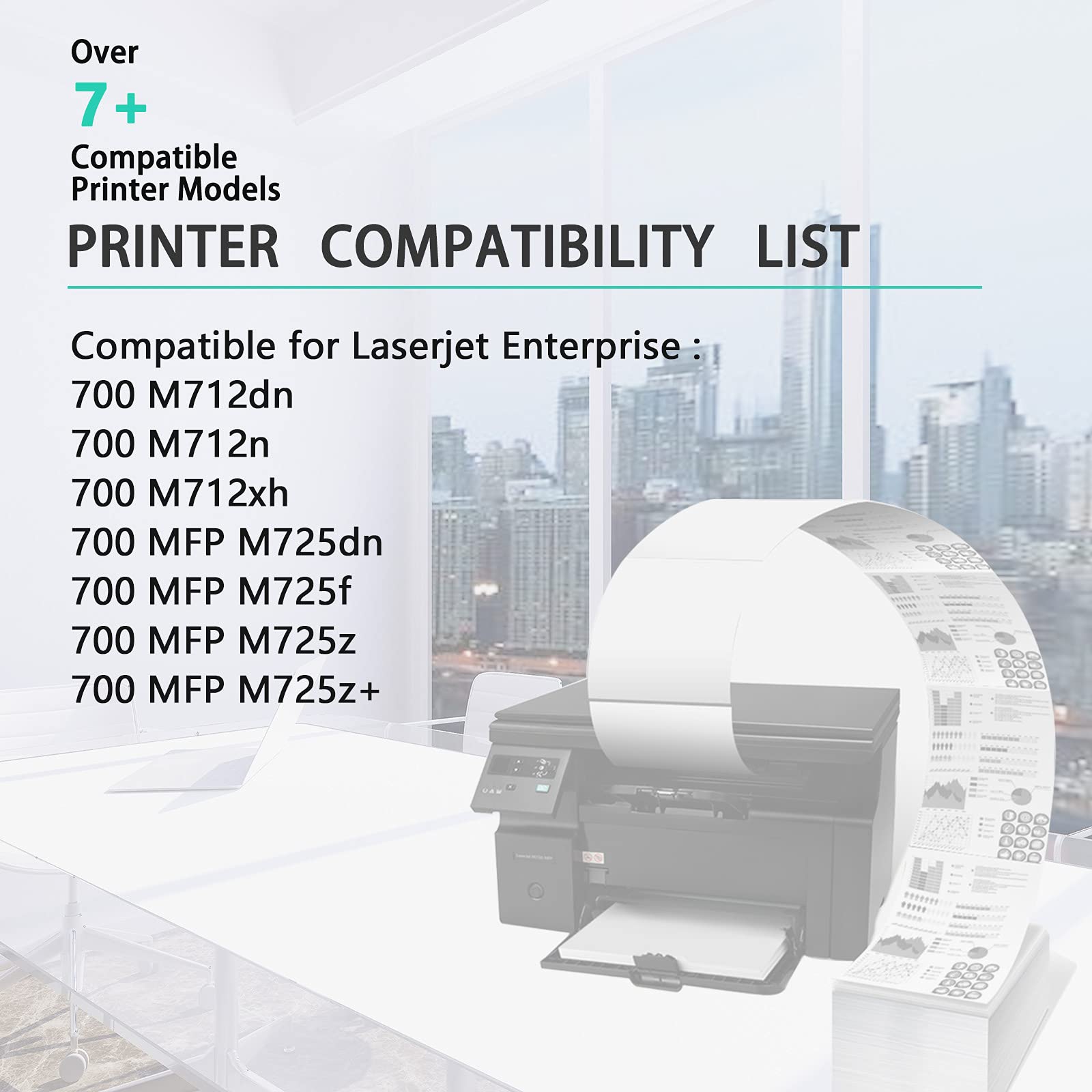 NineLeaf High Yield Compatible for HP 14A CF214A Toner Cartridge use in Laser Jet Enterprise 700 M712 M725 Printer (2 Pack Black)
