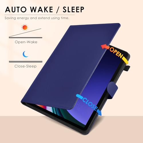 DETUOSI Leather Case for Samsung Galaxy Tab S9 11"/ S9 FE 10.9" (Wi-Fi/ 5G) 2023 Android Tablet with S Pen Holder + Silicone Back + Auto Sleep/Wake + Magnetic Closure Slim Folio Protective Book Cover