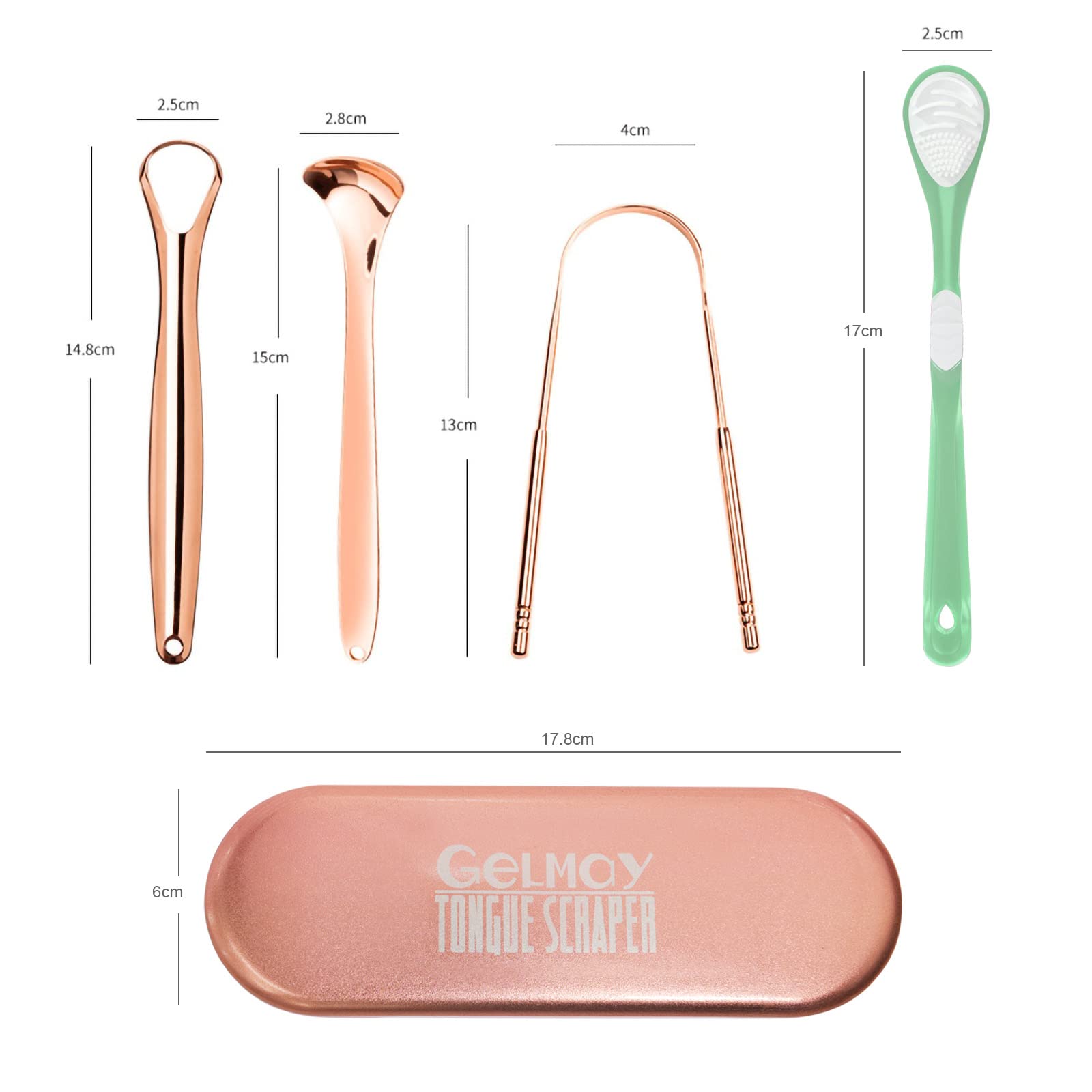 4Pack Tongue Scraper Tongue Cleaner Double-Side Silicone Tongue Brush for Adults Kids Oral Care Reduce Bad Breath