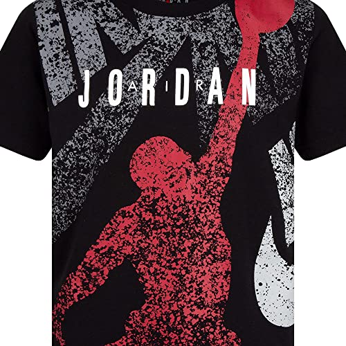 Jordan Boy's JM Distress Tee (Big Kids) Black MD (10-12 Big Kid)