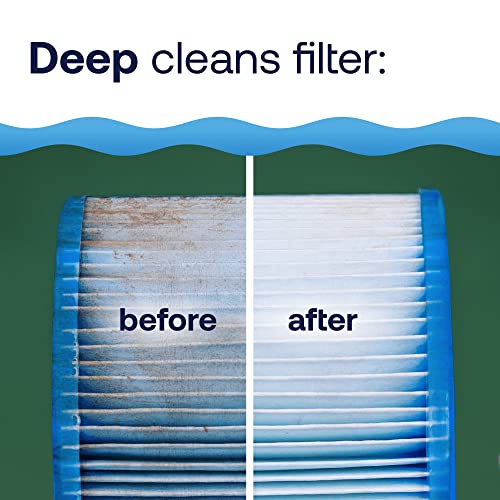 HTH Spa Care Filter Cleaner, Spa & Hot Tub Chemical Deep Cleans Filter, Extends Filter Life, 16 oz & Care Defoamer, Spa & Hot Tub Chemical Eliminates Foaming, Softens Water, 16 oz