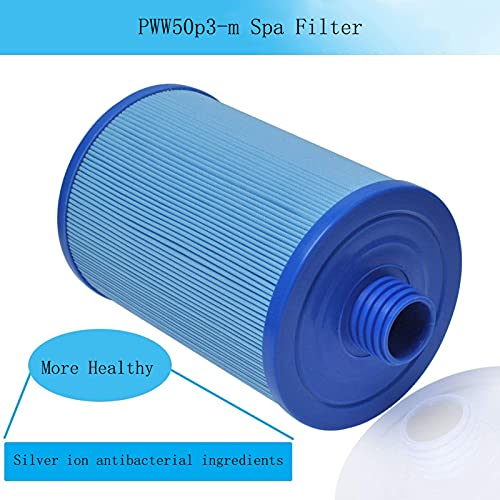Pww50 Replacement Cartridge Filter Compatible with Pleatco Spa Filter, Hot Tub Filter Replacement Compatible with Unicel 6ch-940, Filbur Fc-0359, 2 Pack