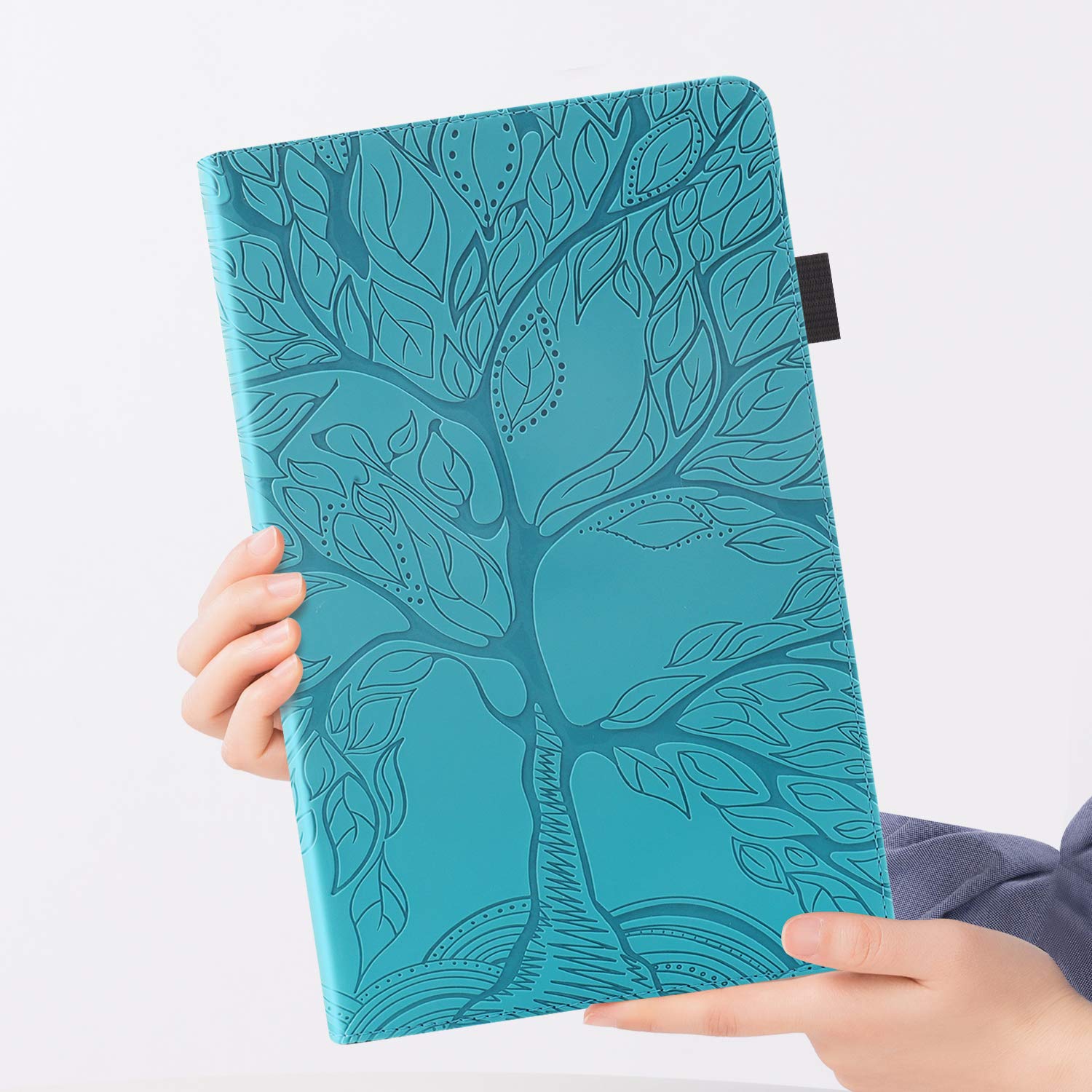 Case for Samsung Galaxy Tab S8 2022/S7 2020 11 Inch Case PU Leather Folio Stand Cover Shell with Pencil Holder Multi-Angle Viewing for SM-T870/T875/X700/X706 Tablet - Turquoise