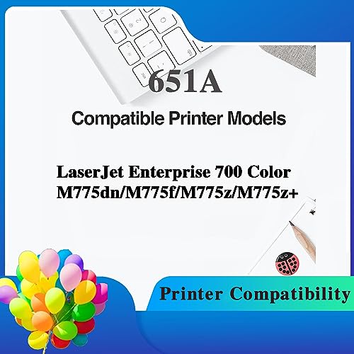Compatible Toner Cartridge Replacement for HP CE340A CE341A CE342A CE343A Toner Cartridge for Use in Laserjet Enterprise 700 Color M775dn M775f M775z M775z+ Printer 1 Magenta