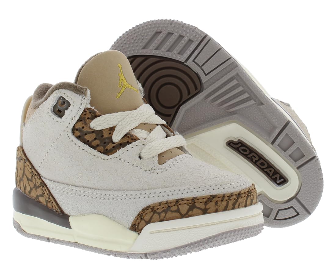 Jordan Baby Boy's 3 Retro (Infant/Toddler) Light Orewood Brown/Metallic Gold/Light British 9 Toddler M