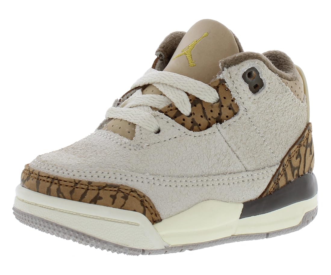 Jordan Baby Boy's 3 Retro (Infant/Toddler) Light Orewood Brown/Metallic Gold/Light British 9 Toddler M