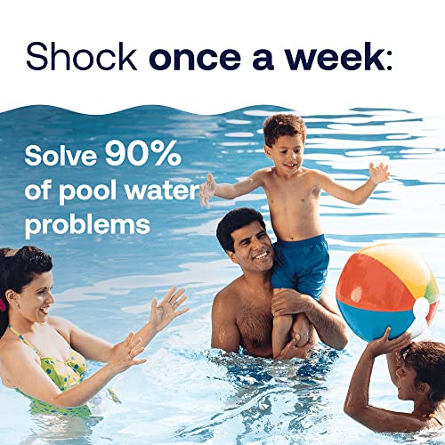HTH 52026 Super Shock Treatment Swimming Pool Chlorine Cleaner, 1 lb (Pack of 12) & Pool Care Shock Advanced, Swimming Pool Chemical Prevents Bacteria & Algae, Cal Hypo Formula, 1 lb (Pack of 12)
