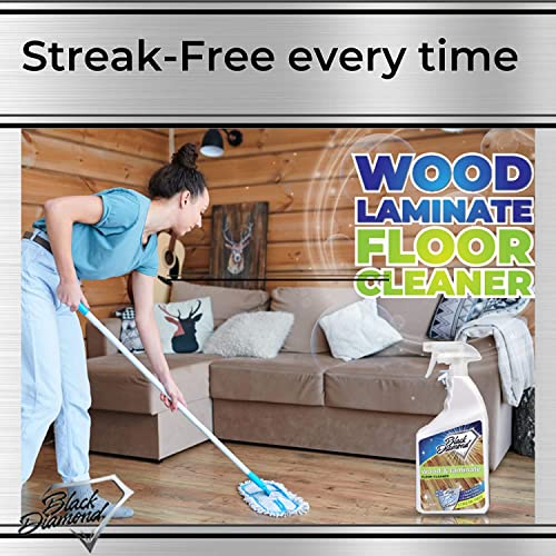 Black Diamond Stoneworks Wood & Laminate Floor Cleaner: For Hardwood, Real, Natural & Engineered Flooring āBiodegradable Safe for Cleaning All Floors