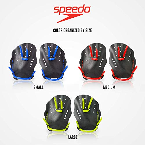 Speedo unisex adult Training Nemesis Contour swimming hand paddles, Multicolor, Large US