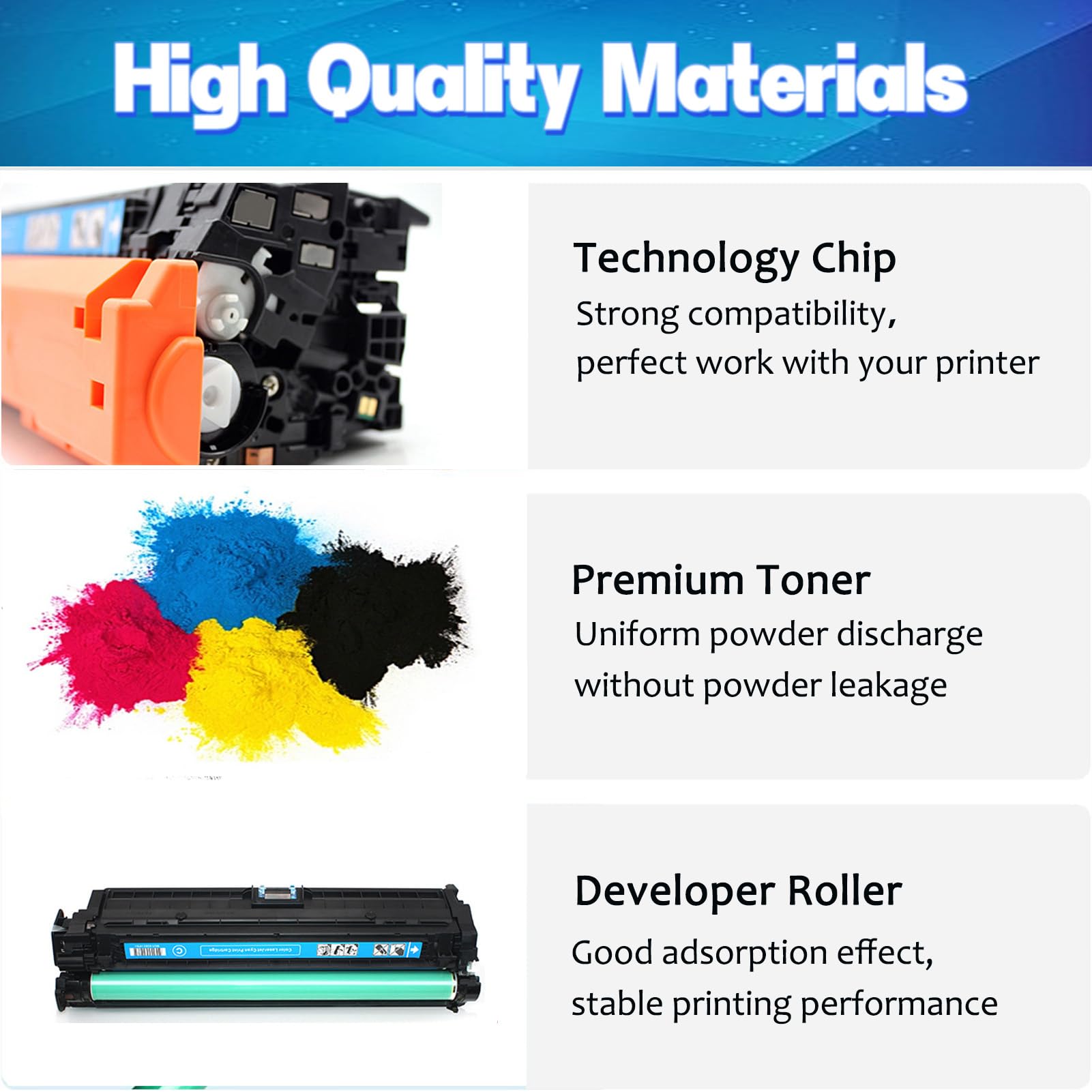 Replacement 651A Toner Cartridge Compatible for HP 651A CE340A CE341A CE342A CE343A Toner Cartridges Work for HP Laserjet Enterprise 700 Color M775dn M775f Printers 1 Magenta Pack