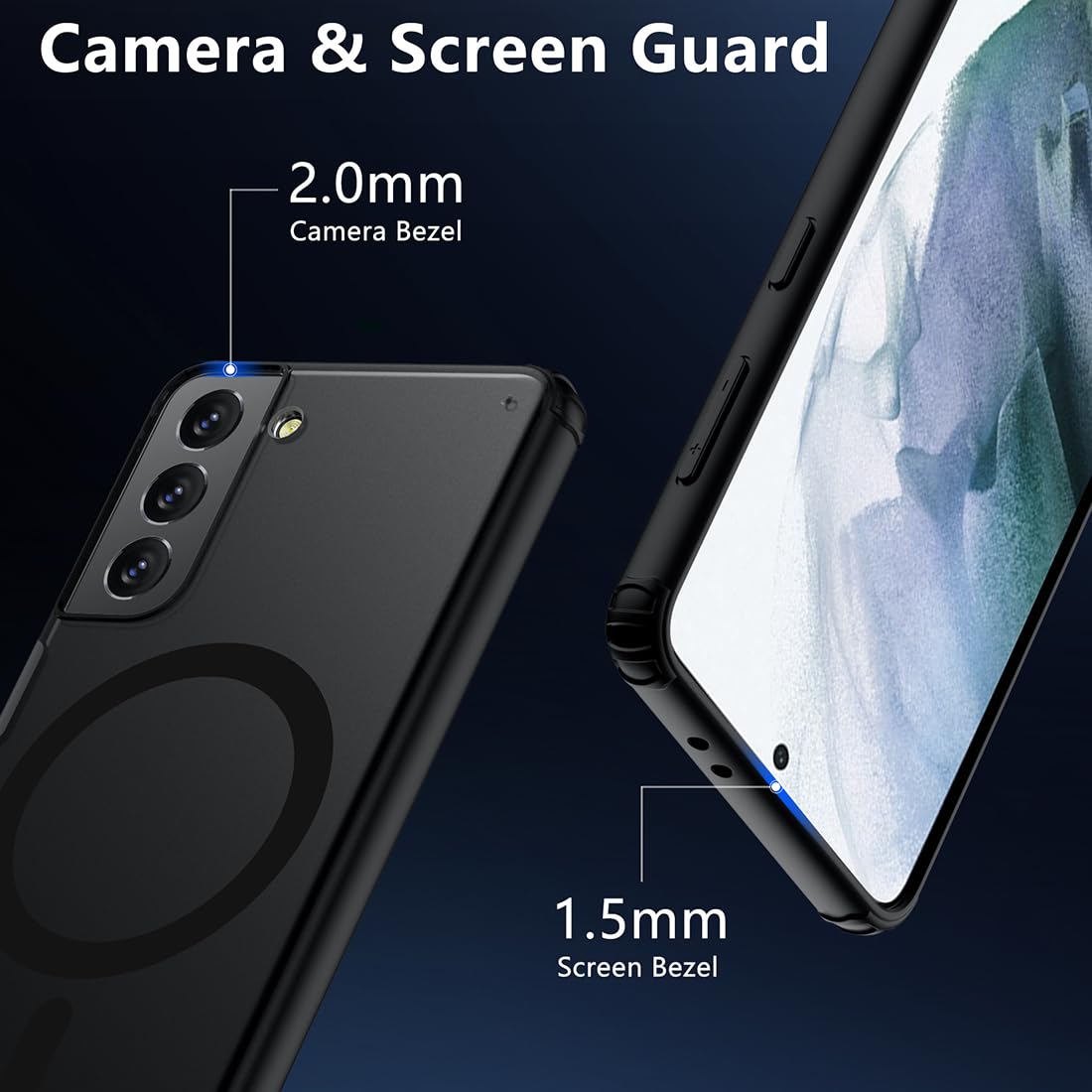 TIANNIUKE Magnetic Case for Samsung Galaxy S21 5G, Translucent Matte Anti-Fingerprint,Compatible with MagSafe,Slim Fit Shockproof Protective Phone Case for Galaxy S21 Case