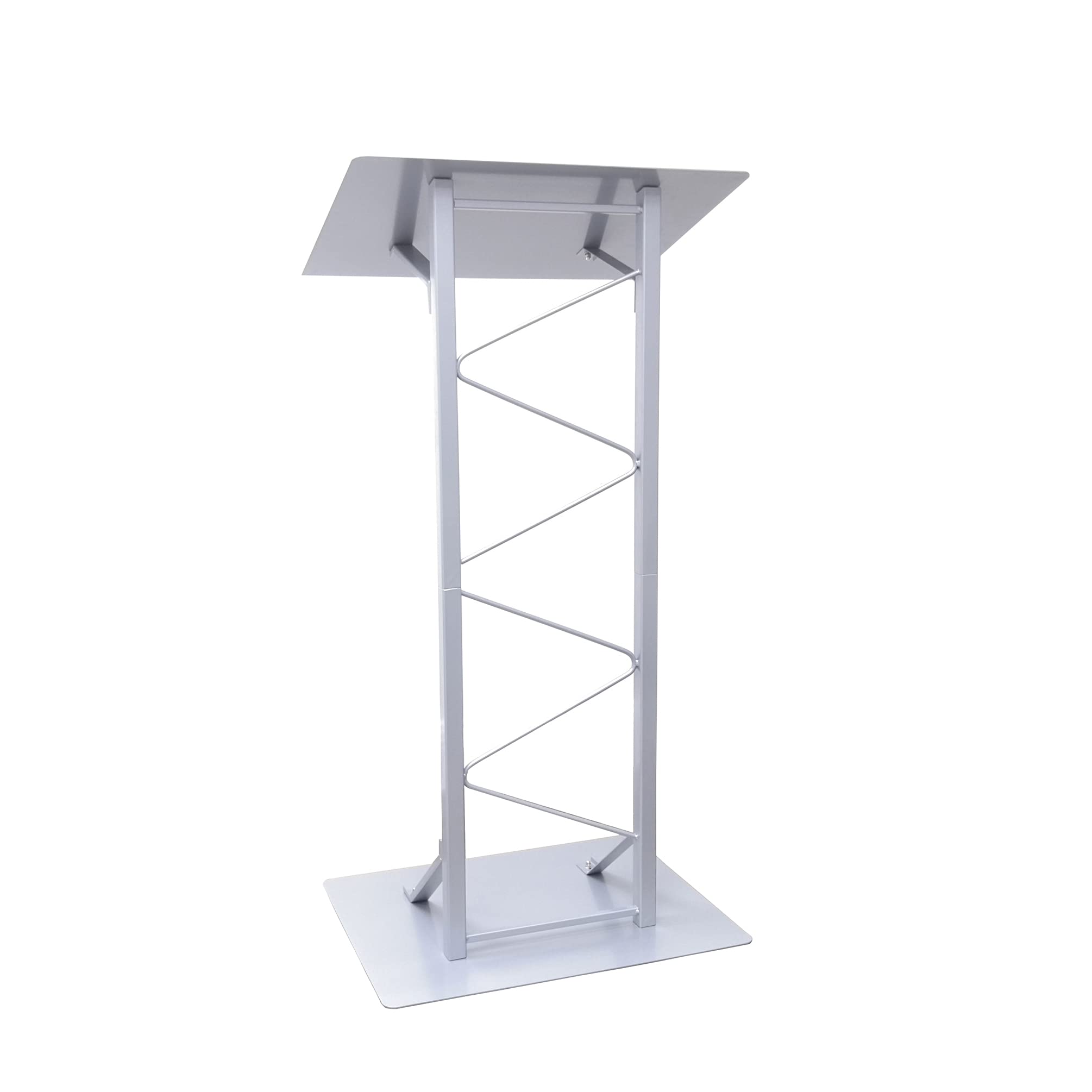 FixtureDisplays® 25" Single Truss Podium for Floor, Steel - Silver 19627 19627