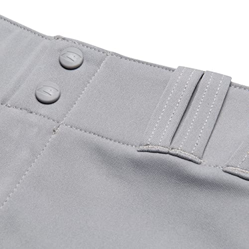 CHAMPRO Men's Standard Triple Crown Open Bottom Adult Baseball Pants, Grey, Scarlet Pipe, Large