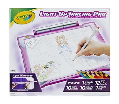 Crayola Light Up Tracing Pad Pink, Gifts & Toys for Girls and Boys, Age 6, 7, 8, 9 [Amazon Exclusive]