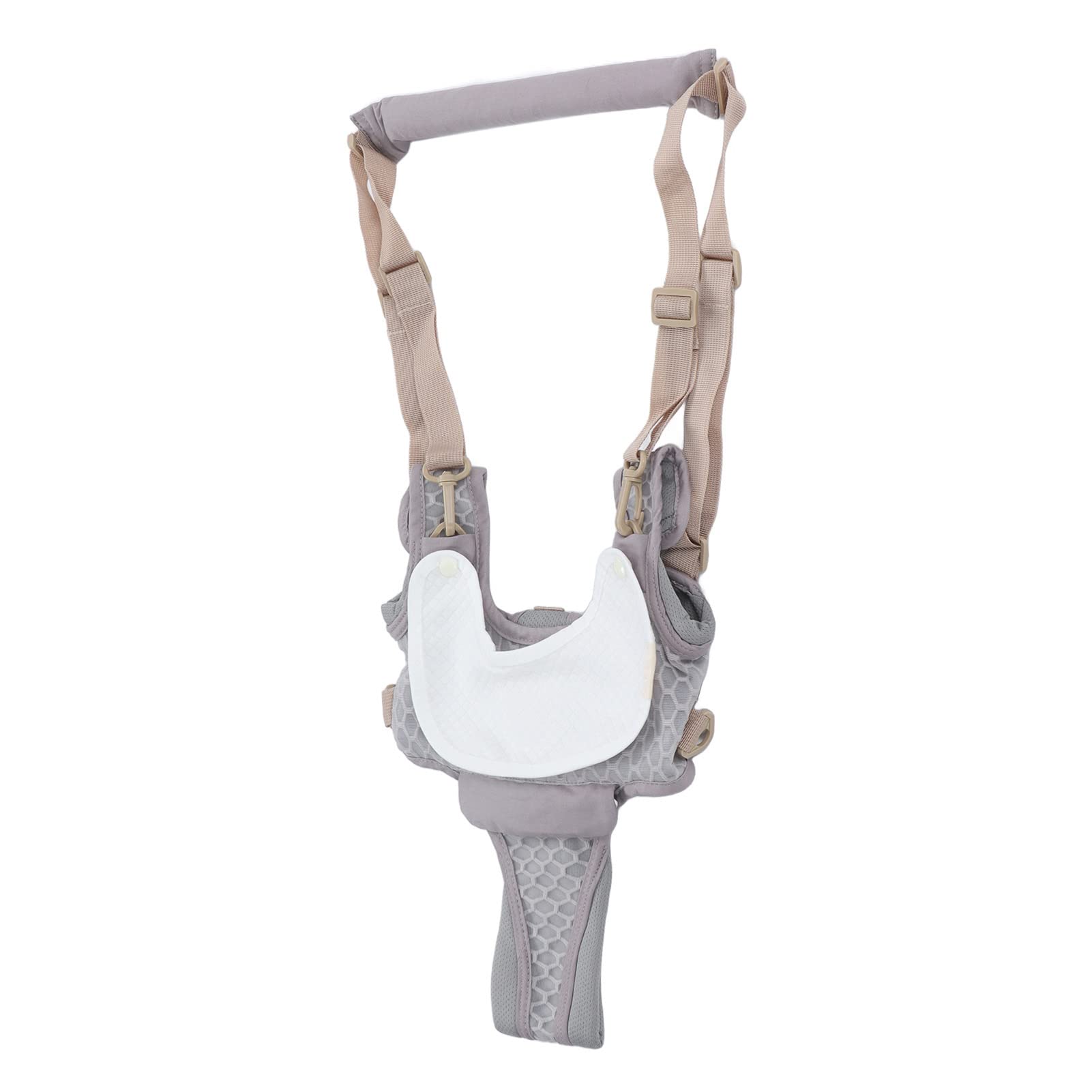 Baby Walking Harnesses, Handheld Kids Walk Helper Lightweight Adjustable Detachable Crotch Pad Handheld Toddler Walk Assistant Belt for 8β24M Webbing, Mesh Material(Monsoon Grey-Profile Mesh)