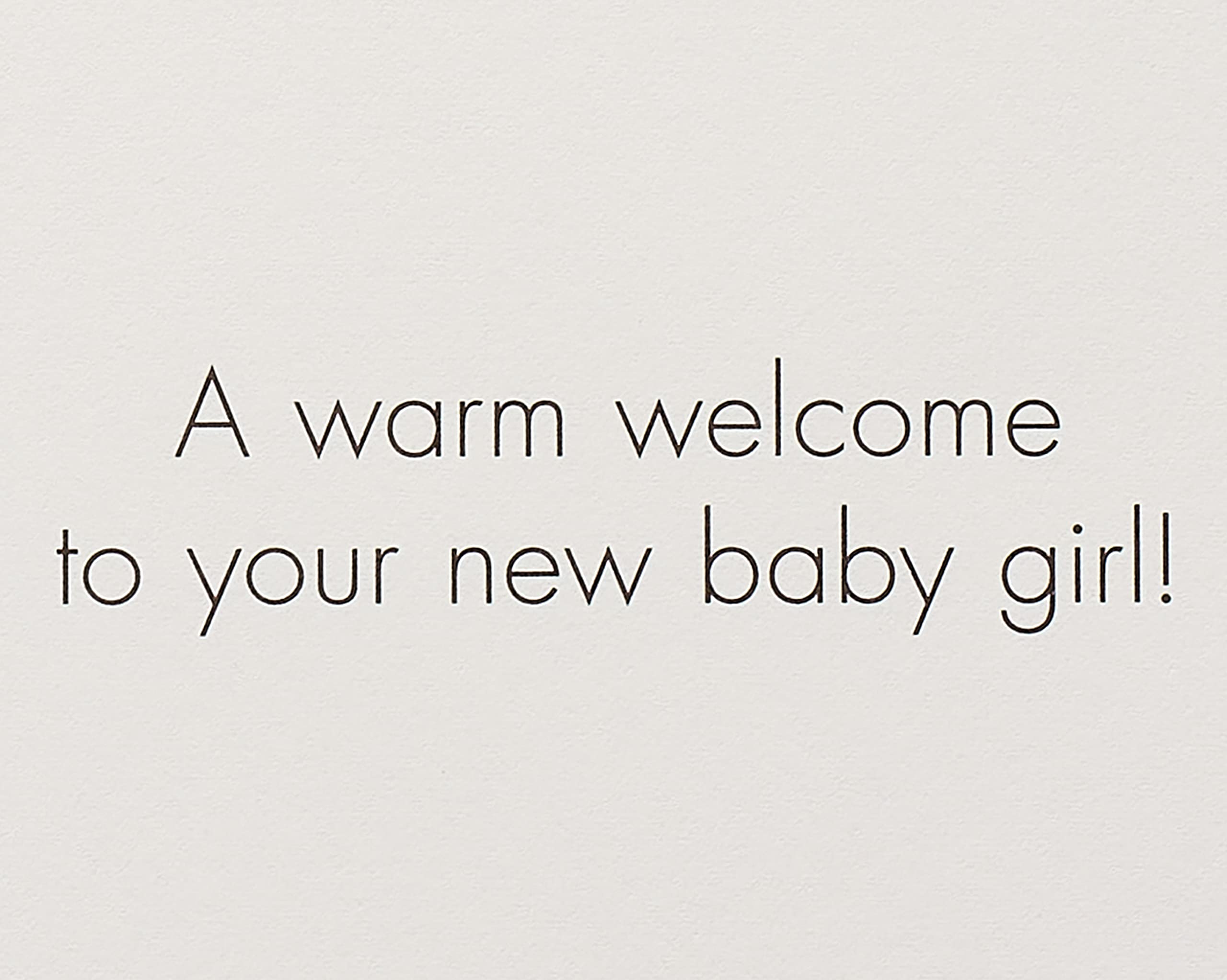 Papyrus New Baby Girl Card (Warm Welcome)