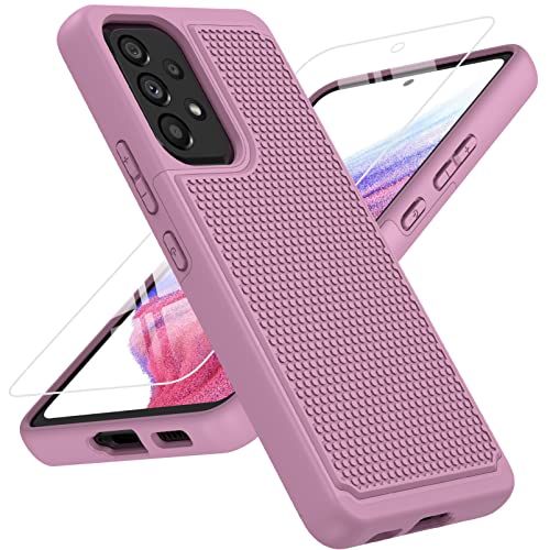 BNIUT for Samsung Galaxy A53 5G (Samsung A53 5G UW) Case: Dual Layer Protective Heavy Duty Cell Phone Cover Shockproof Rugged with Non Slip Textured - Military Protection - 6.5inch (Raspberry Pink)