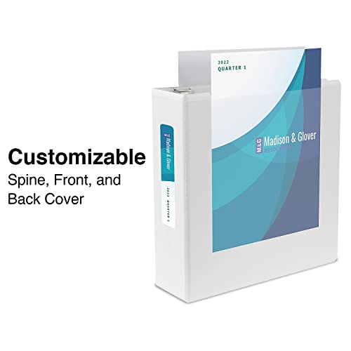 Staples 2661486 Standard 2-Inch 3-Ring View Binders White 6/Carton (26444Ct)