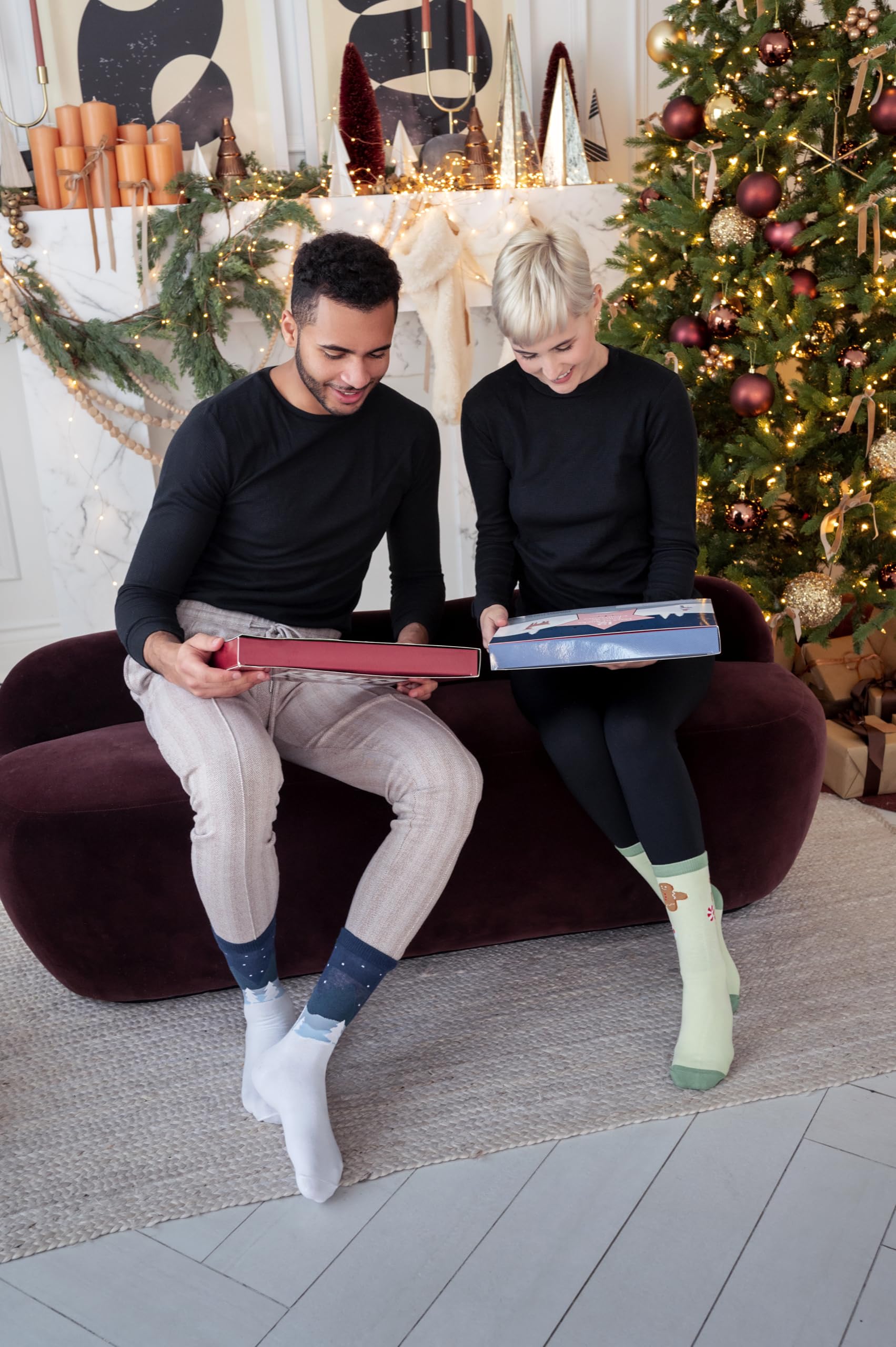 Gertex Men's 12 Days of Socks Holiday Christmas Advent Calendar Gift Box