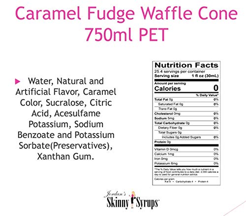 Jordans Skinny Syrups Ice Cream Collection -Caramel Fudge Waffle Cone