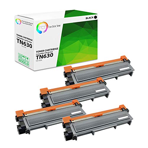 TCT Premium Compatible Toner Cartridge Replacement for Brother TN-630 TN630 Black Works with Brother HL-L2340DW L2360DW L2380DW MFC-L2700DW L2740DW DCP-L2520DW L2540DW Printers (1,200 Pages) - 4 Pack