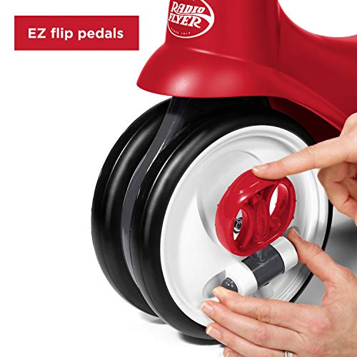 Radio Flyer Scoot 2 Pedal Ride on Bike, Ride On Toy for Ages 1-3
