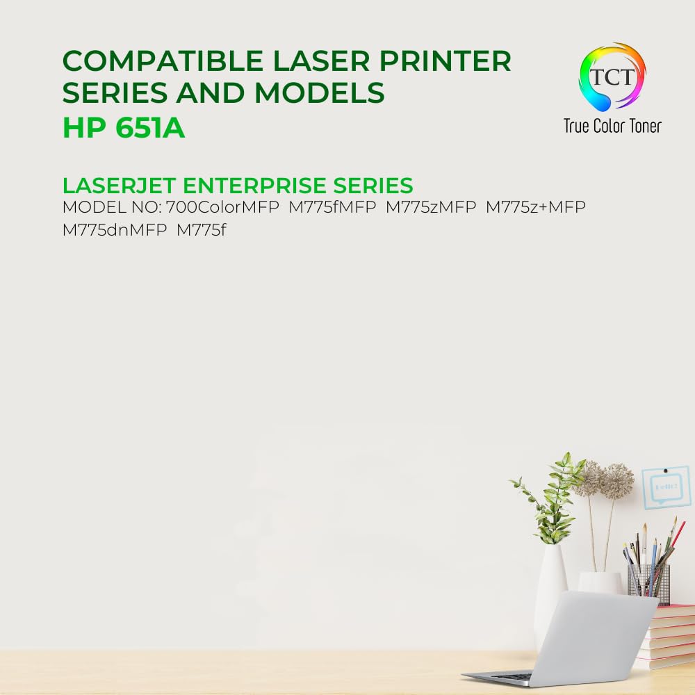 TCT 651A Magenta Toner Cartridge - Premium Compatible Replacement for HP 651A CE343A Works with HP Color Laserjet Enterprise 700 MFP M775dn M775f M775z M775z+ Printers (16,000 Pages)