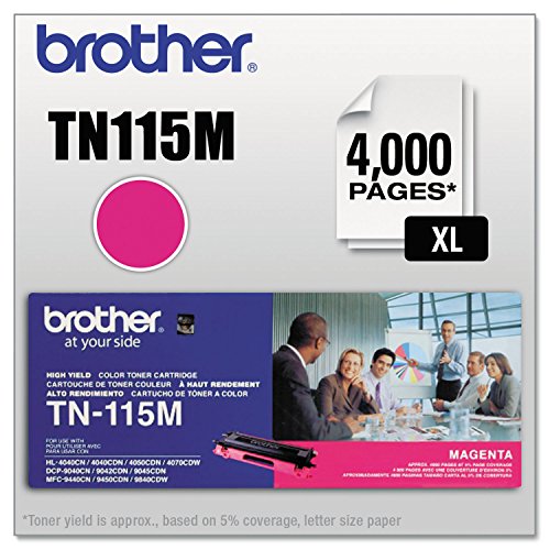 Brother BRTTN115M High Yield Toner Cartridge, Magenta