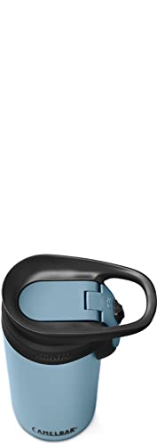 CamelBak Forge Flow Coffee & Travel Mug, Insulated Stainless Steel - Non-Slip Silicon Base - Easy One-Handed Operation - 12oz, Dusk Blue