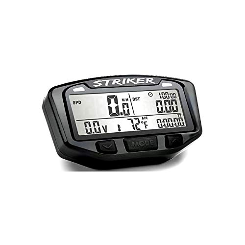 Trail Tech 712-113 Black Striker Speedometer Digital Gauge Kit with Volt Meter
