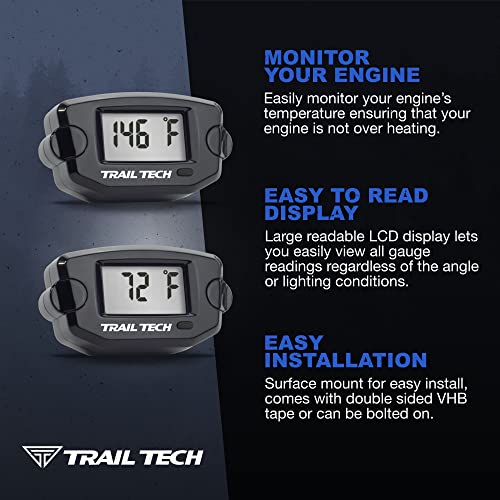 Trail Tech 742-EH2 TTO Temperature Digital Gauge 22mm Radiator Hose Sensor