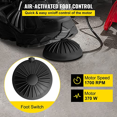 VEVOR Drain Cleaner Machine 100 Ft x 3/8 Inch Auto Feed Drain Cleaning Machine Fits 1 to 4 Inch Pipes, Portable Drain Auger Cleaner with 8 Auger Bits, Electric Drain Auger Plumbing Tool