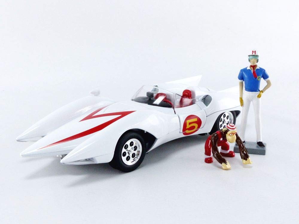 Silver Screen Machines - Speed Racer Mach 5 w/Chim-Chim and Speed Racer Figures (AWSS124)