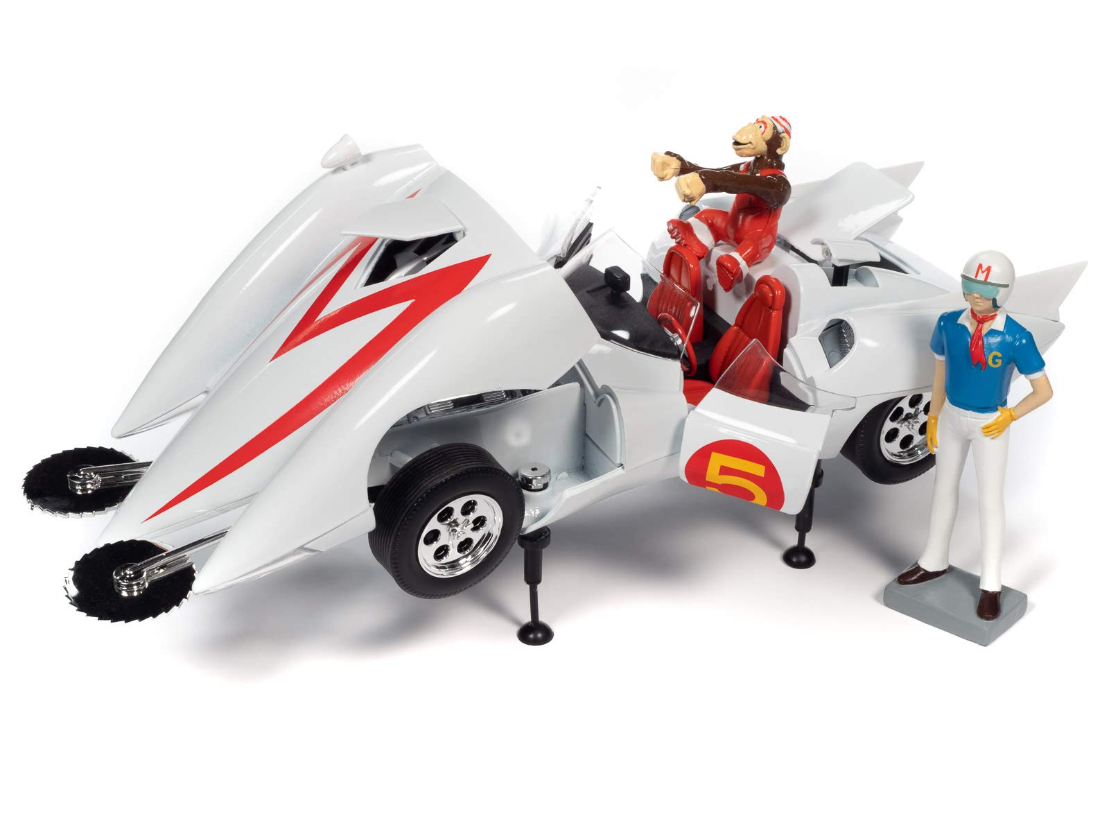 Silver Screen Machines - Speed Racer Mach 5 w/Chim-Chim and Speed Racer Figures (AWSS124)