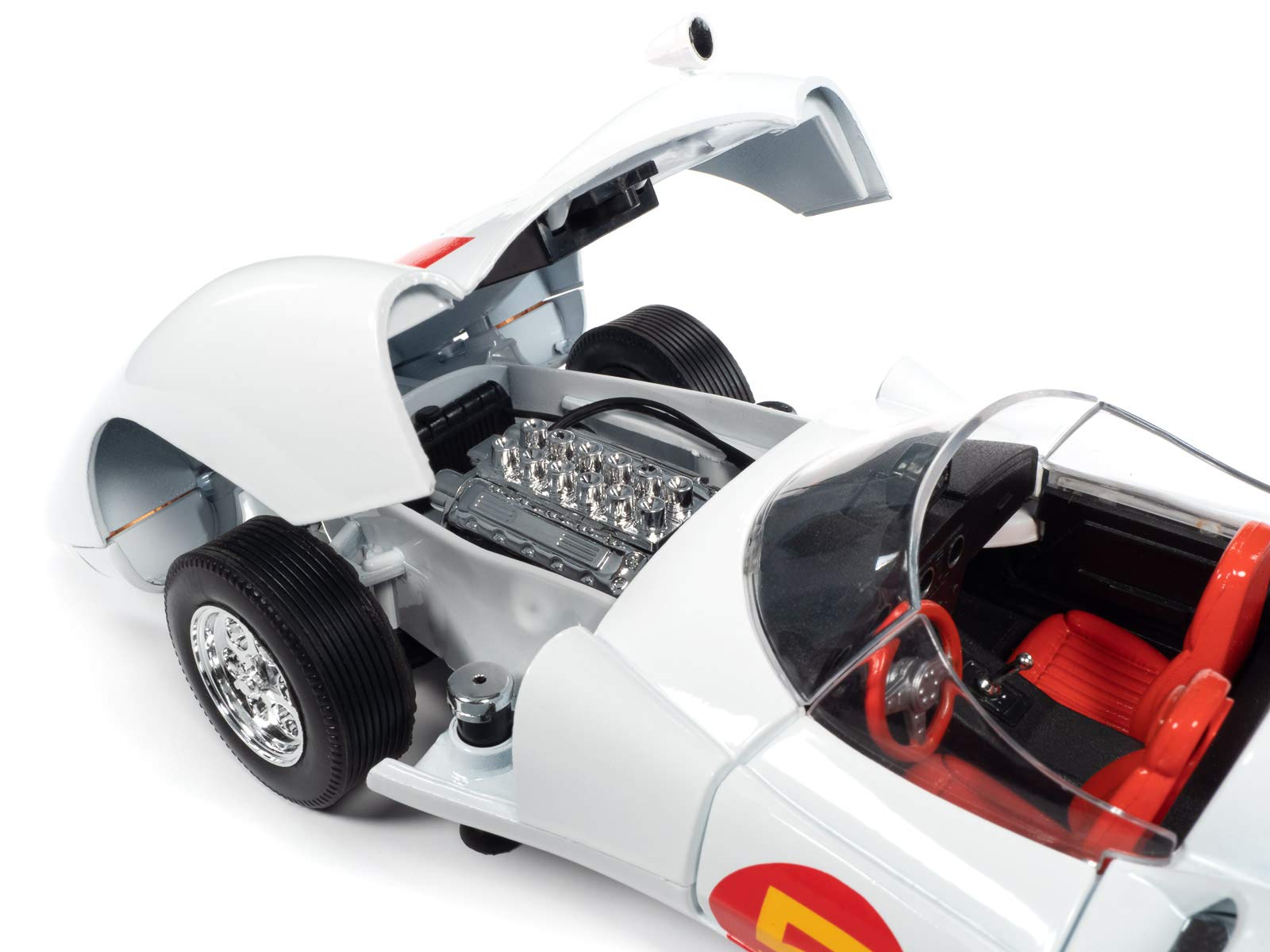 Silver Screen Machines - Speed Racer Mach 5 w/Chim-Chim and Speed Racer Figures (AWSS124)
