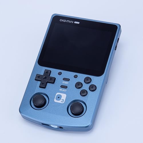 GKD Mini Plus Classic Handheld Retro Game Console 16GB+128GB with 10000 Games, 3.5-inch IPS Screen Portable Arcade Rechargeable Games Emulators for Kids and Adults (Blue)