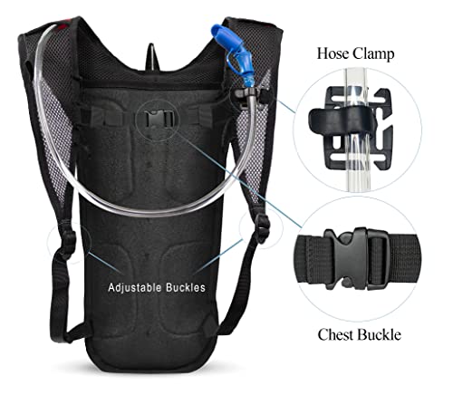 2Pack Hydration Backpack with 2L Water Bladder - Camelback for Kids Men & Women - Running Hiking Cycling (Color 2Pack)